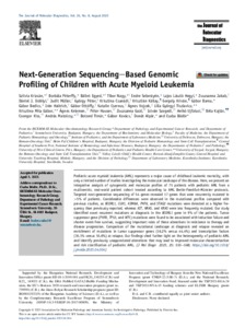 Next-Generation Sequencing–Based Genomic Profiling of Children with Acute Myeloid Leukemia ...