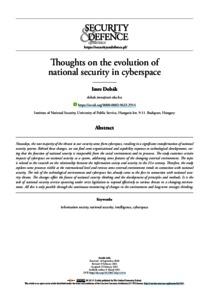 Thoughts on the evolution of national security in cyberspace ...